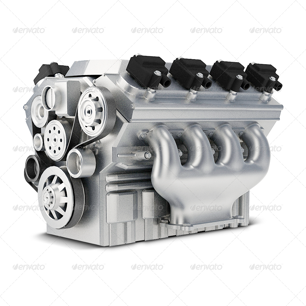 1 - Engine Icon Png 3d (1024x1024), Png Download