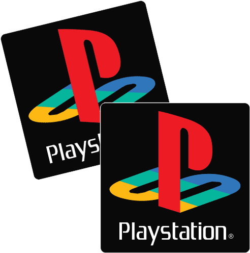 Playstation Retro Logo Stickers 500×500 - Play Station 2 Font (500x500 ...