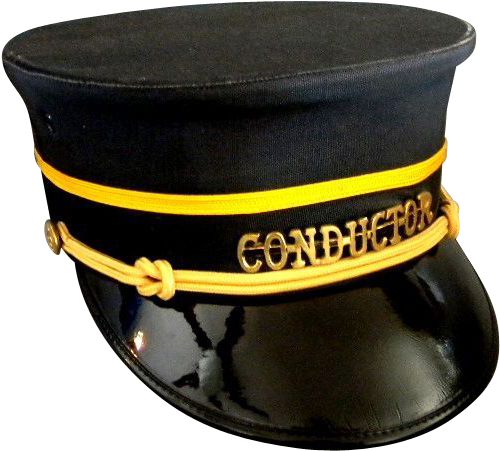Vintage Size 7 Illinois Central Railroad Conductor's - Conductor Hat ...