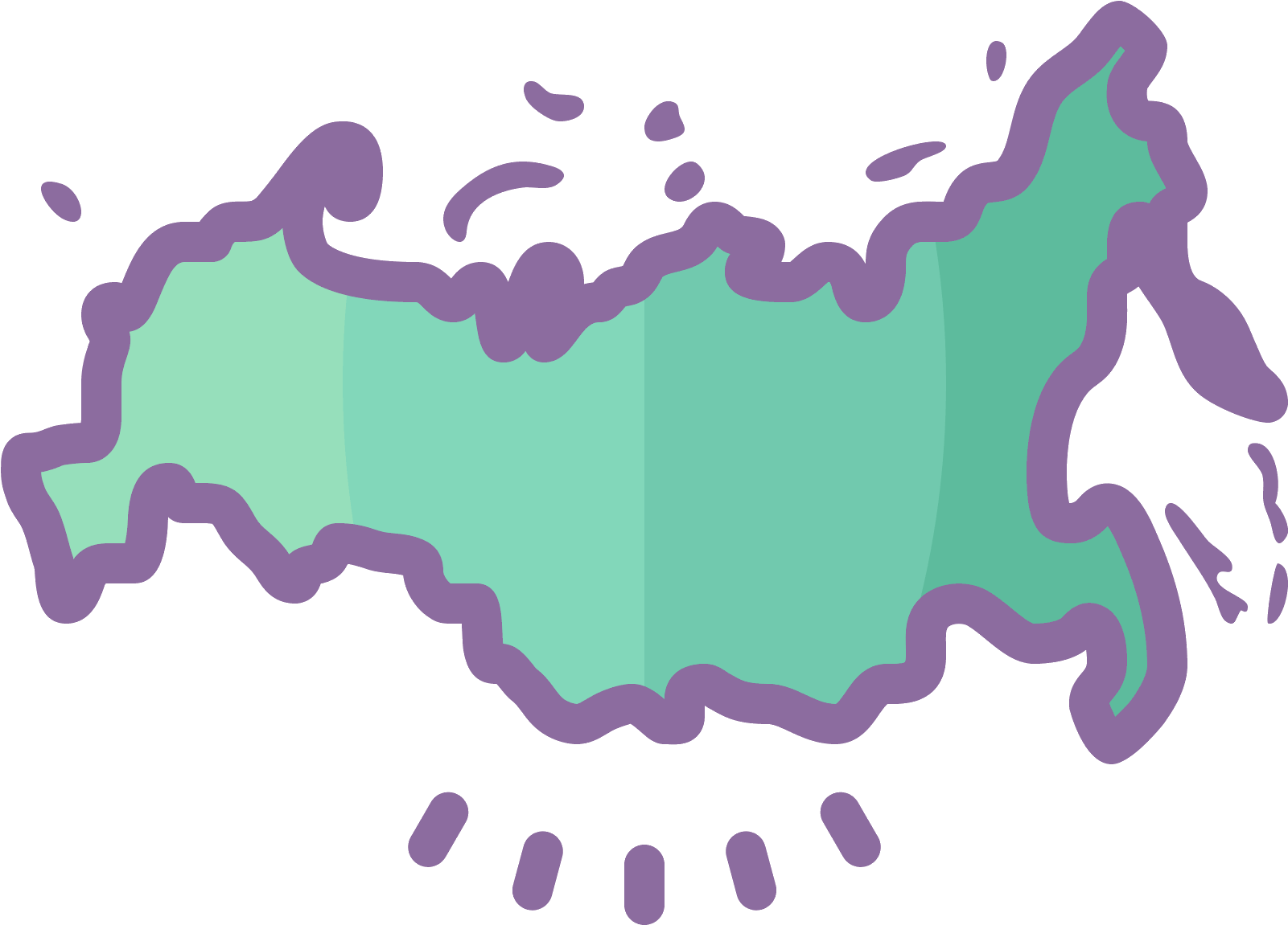 Mapa Rosji Icon - Map (1600x1600), Png Download