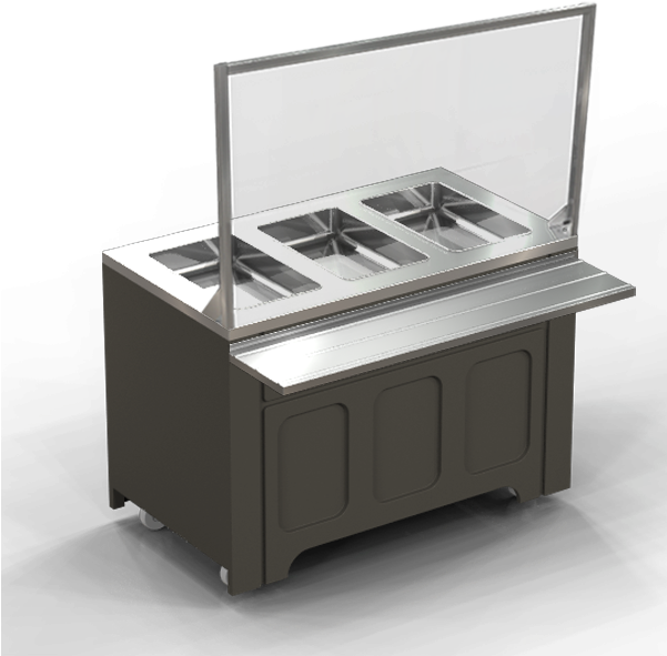 Download Hot Food Bar, Steam Table With 3 Dry Hot Wells, Nsf4, - Food ...