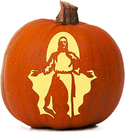 Free Pumpkin Carving Patterns - Jack-o'-lantern (500x451), Png Download