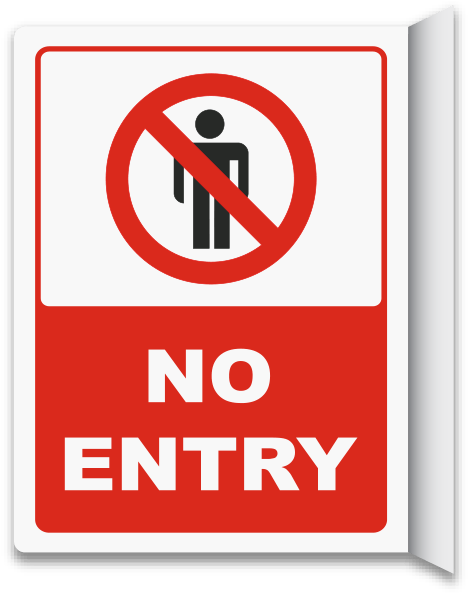 Download 2-way No Entry Sign - Sign Of No Entry | Transparent PNG ...