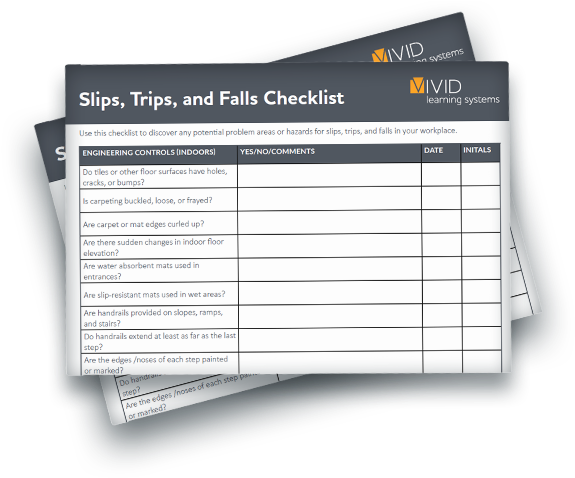 Slips, Trips, & Falls Checklist - Receipt (600x478), Png Download