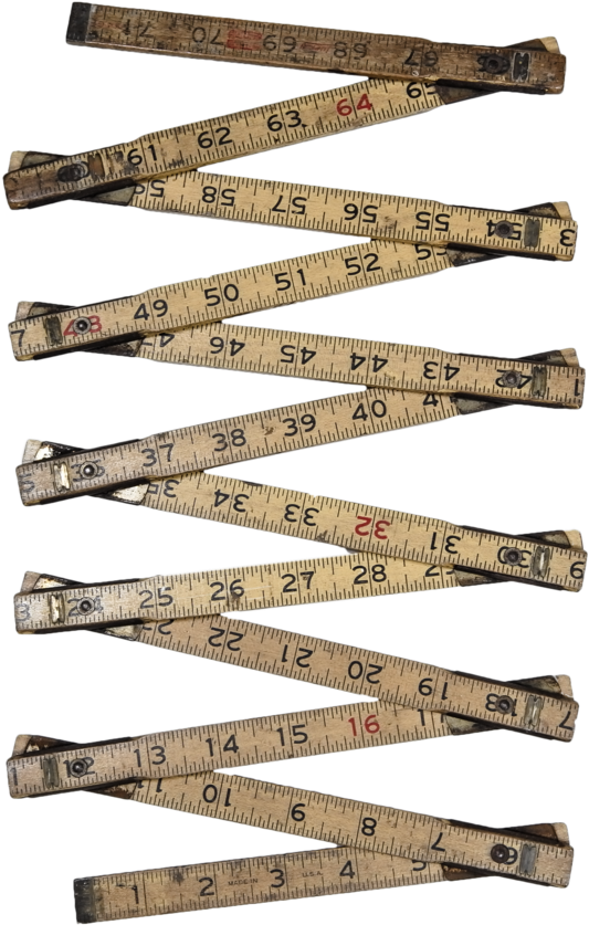 Vintage Wooden Folding Ruler (1000x1250), Png Download