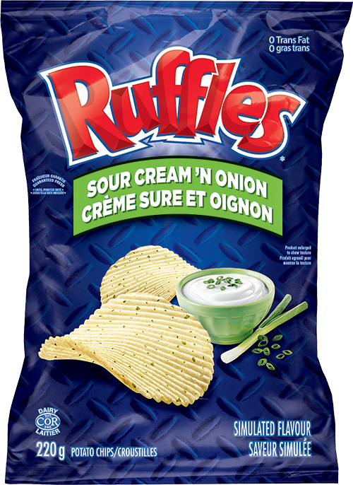 Ruffles® Sour Cream 'n Onion - Ruffles Sour Cream & Onion Potato Chips ...
