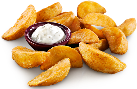 Potato Wedges - - Spicy Wedges Png (444x303), Png Download