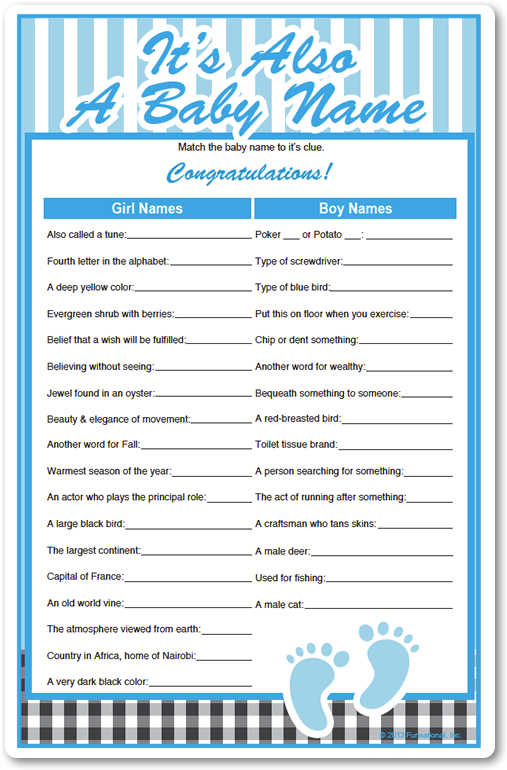 It's Also A Baby Name - Its Also A Baby Name Game With Answers (612x792 ...