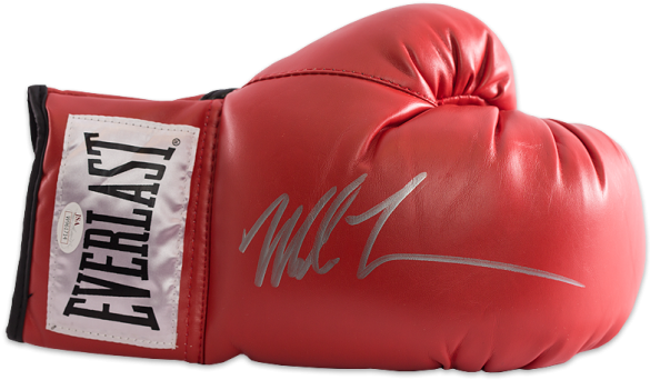 Mike Tyson Signed Red Everlast Boxing Glove - Signed (650x665), Png ...