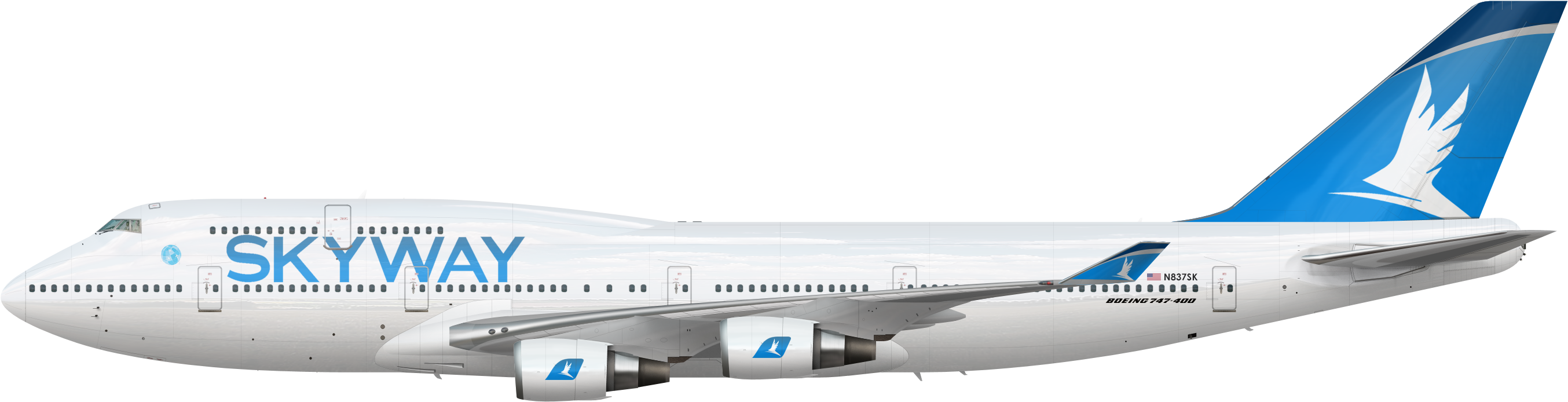 Airline Logo *please Provide* - Boeing 747 (3300x1238), Png Download