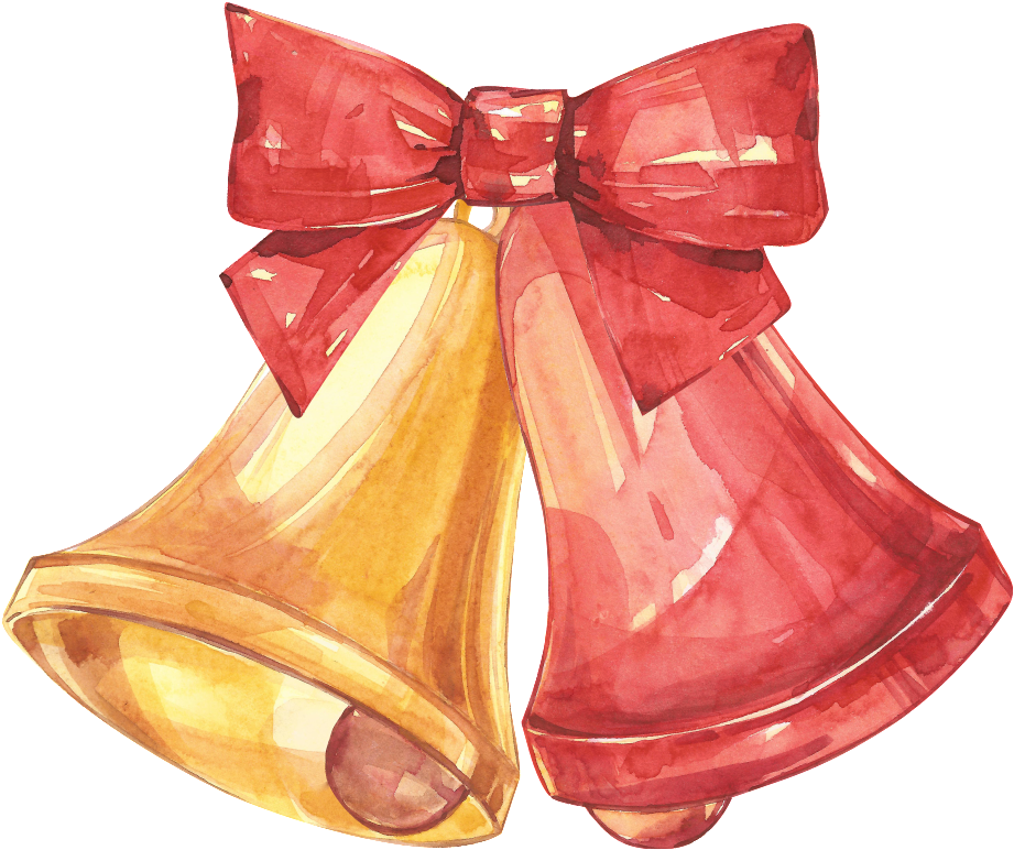 Hand-painted Two Lovely Bell Png Transparent Material - Bell (1024x1024 ...