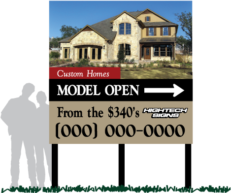 Model Home Community Sign - Hightech Signs (507x507), Png Download