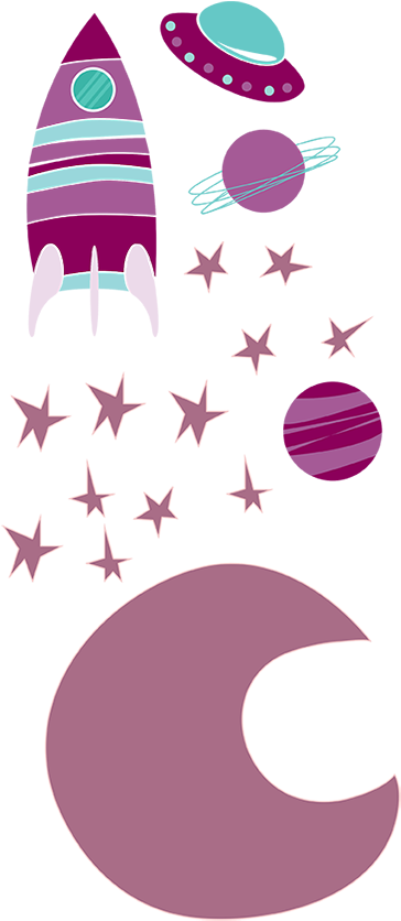Download Kids Space Purple Moon Decal Collection - Child | Transparent ...