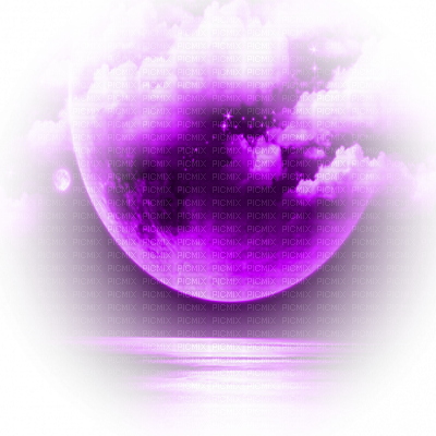 Purple Moon - Picmix (400x400), Png Download