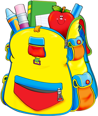 School Clipartschool - Backpack With School Supplies Clipart (500x500 ...