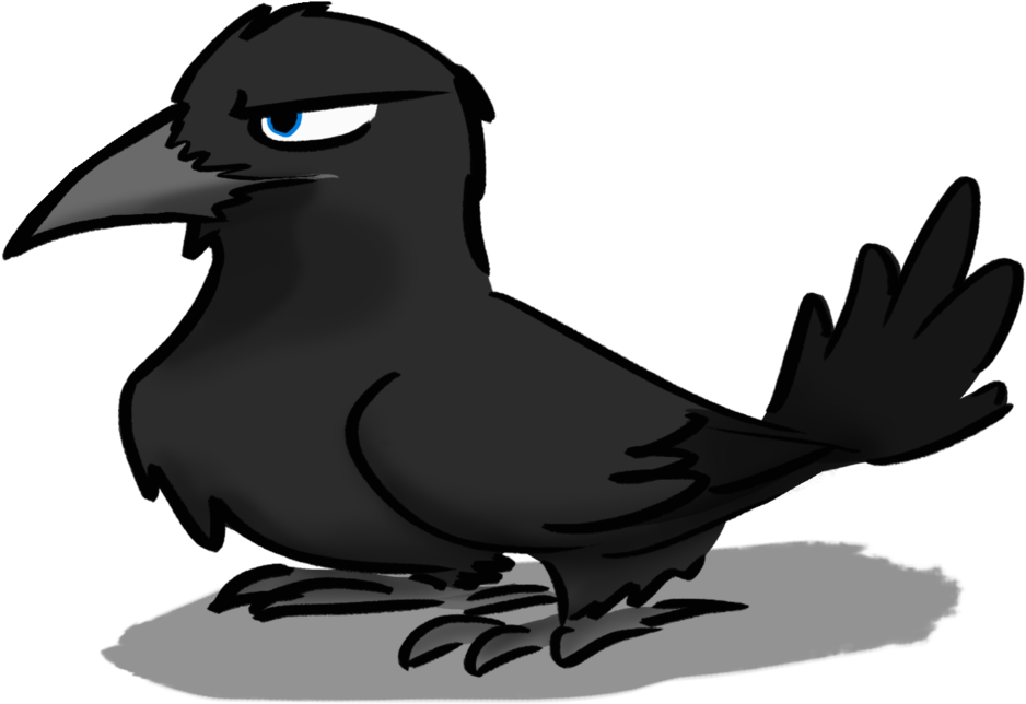 Clipart Library Crow Is Angry By - Digital Art (1024x751), Png Download
