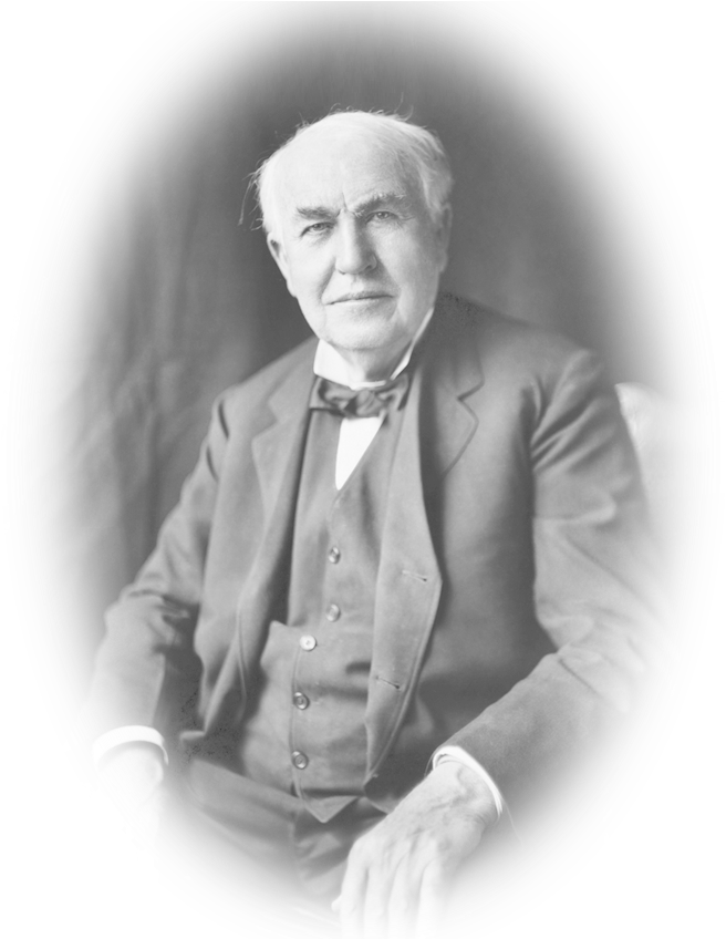 Thomas Edison - ” - Thomas Edison's Hair Color (679x847), Png Download