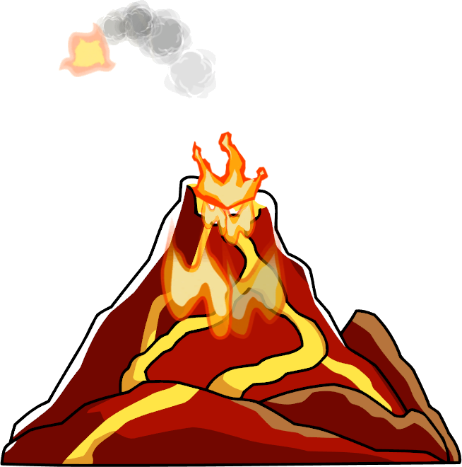 Volcano Free Download Png - Imagen De Volcan Animado (654x660), Png ...