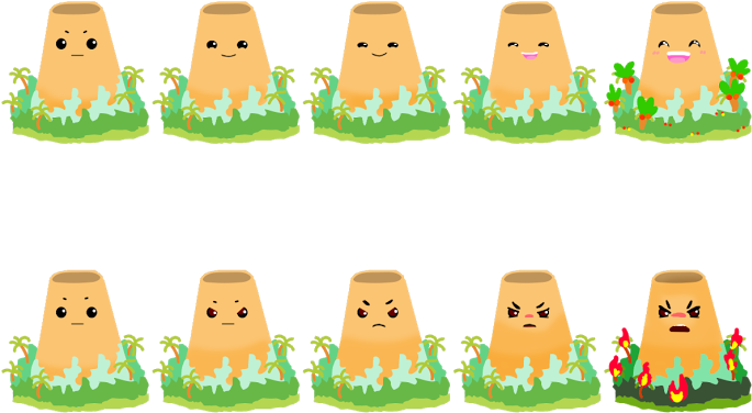 Volcano Animation (686x489), Png Download