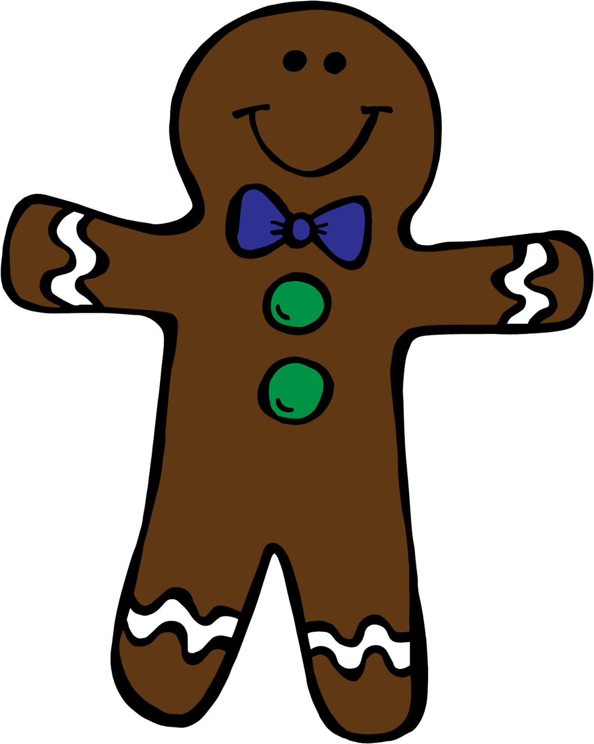 Gingerbread Man Clipart - Gingerbread Boy Clipart (1284x1600), Png Download