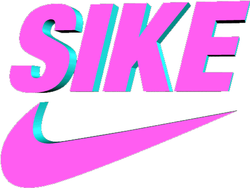 Download 3d Sike Nike Pink Grunge Logo Tumblr Png - Nike Sike ...