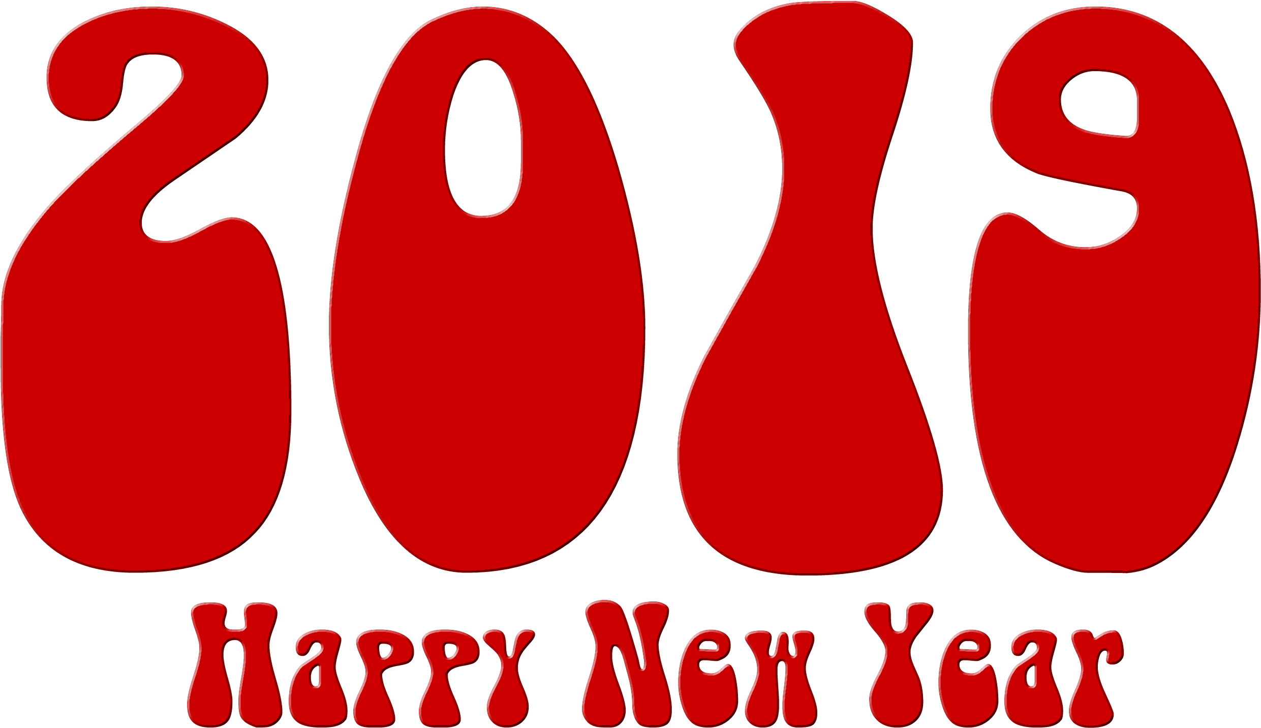 2019 Year Png - Transparent Happy New Year Png (2600x1750), Png Download