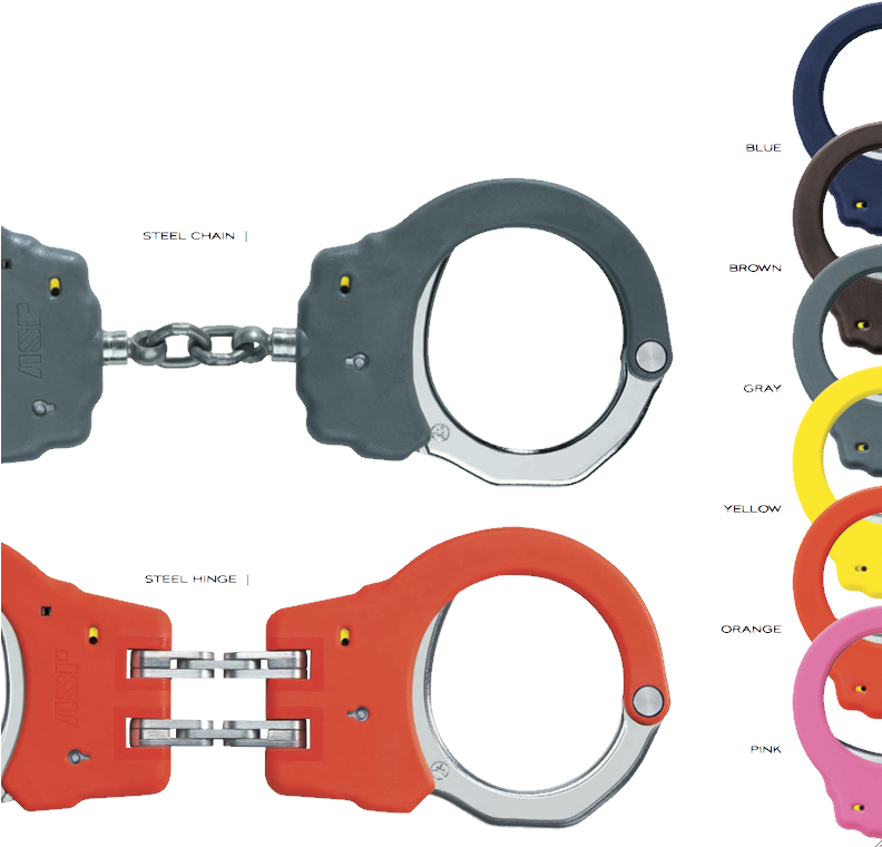 Asp Blue Identifier Chain Handcuffs Steel (791x825), Png Download
