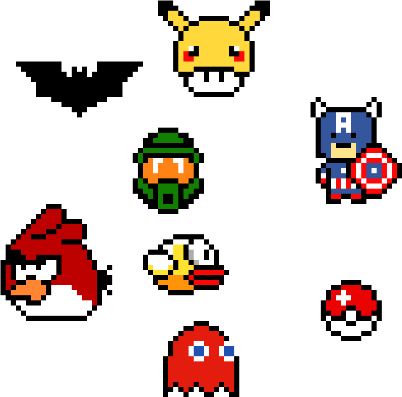 Random Pixel Art (1070x850), Png Download