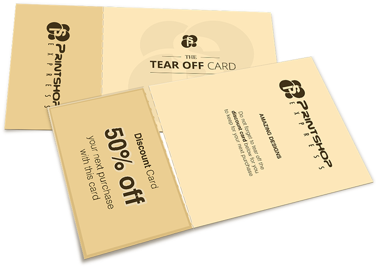 Tear Off Cards Design (750x750), Png Download