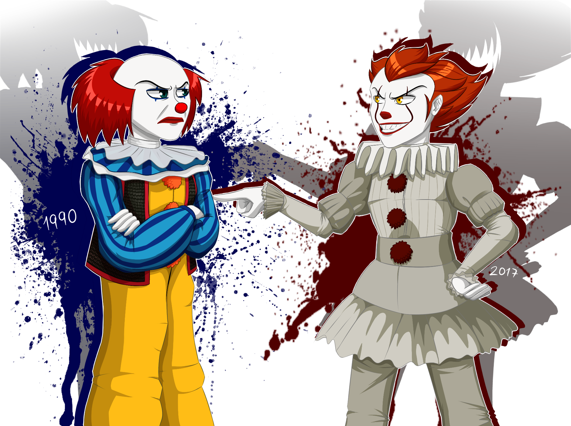 Laughing Jack Drawing Chibi Download - Pennywise And Pennywise ...