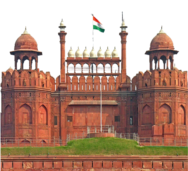 Red Fort With Flag, Red Fort, Transparent Red Fort - Red Fort (640x640 ...