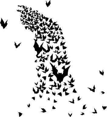 Batman Bats Png - Batman Bats Vector (353x388), Png Download