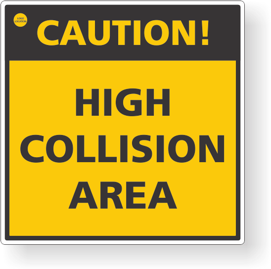 Caution High Collision Area Sign - High Accident Zone Sign (672x672 ...