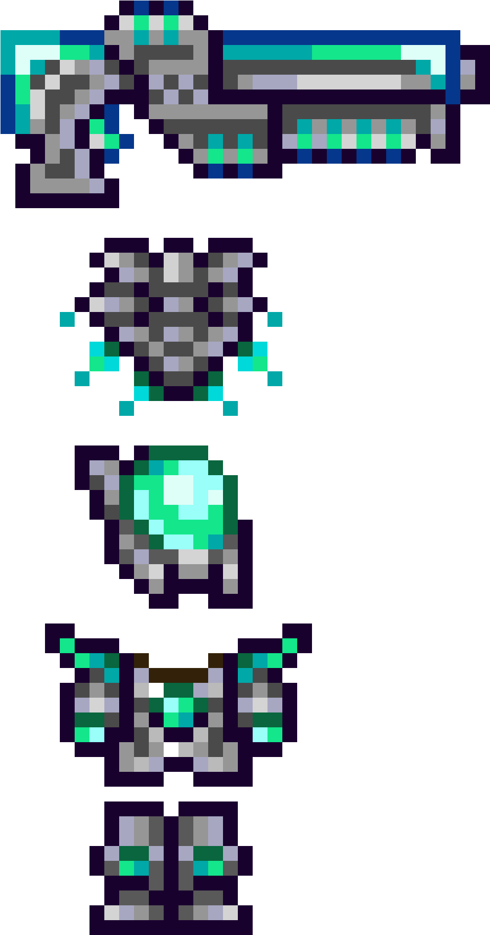 Vortex Armor - Terraria Vortex Armour Png (1050x1920), Png Download