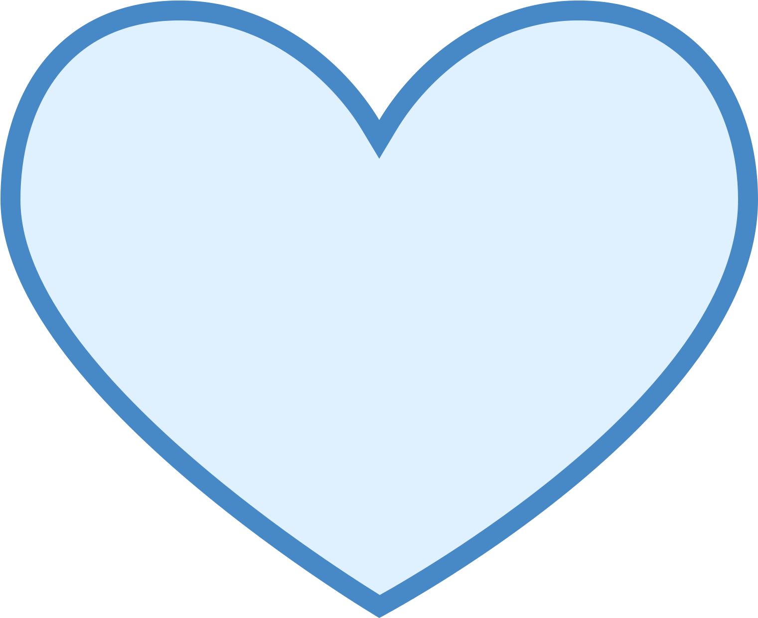 Blue Heart Icon Png - Icon (1600x1600), Png Download