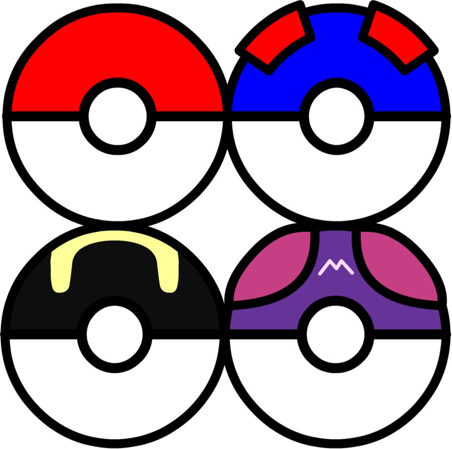 Vector Library Stock Pokeballs Of The St Gen By Jackson - All Pokeballs ...