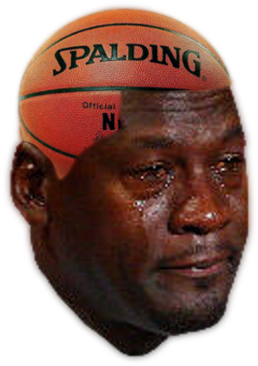 Michael Jordan Crying Baseball (600x763), Png Download