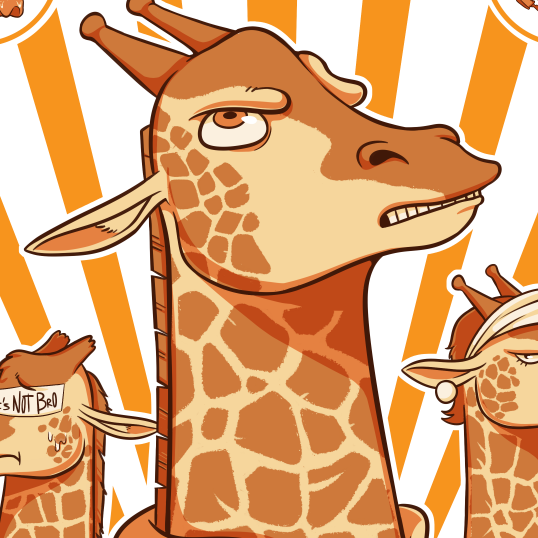 Falcon Lover - Falcon Lover Giraffe (538x538), Png Download