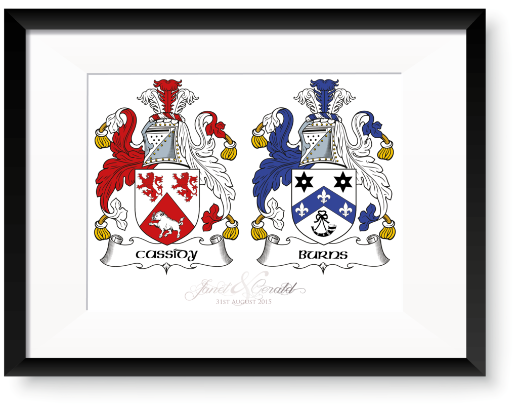 Cassidy & Burns Personalised Irish Family Crest - Love Family Crest ...