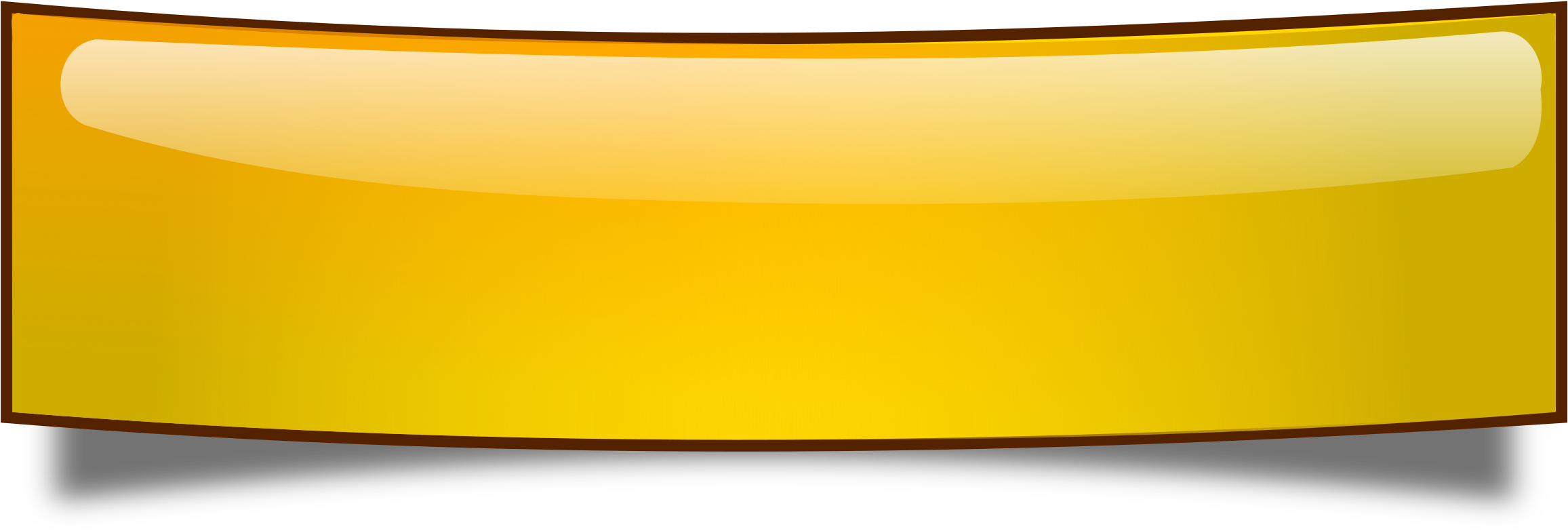 Glossy Bended Banner Clipart Png For Web (900x303), Png Download