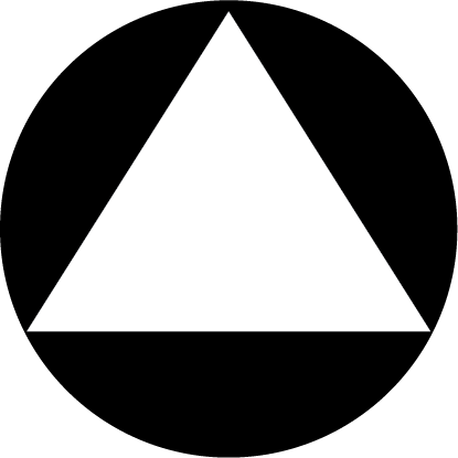 Gender Neutral Bathroom Sign, White Triangle Within - All Gender ...