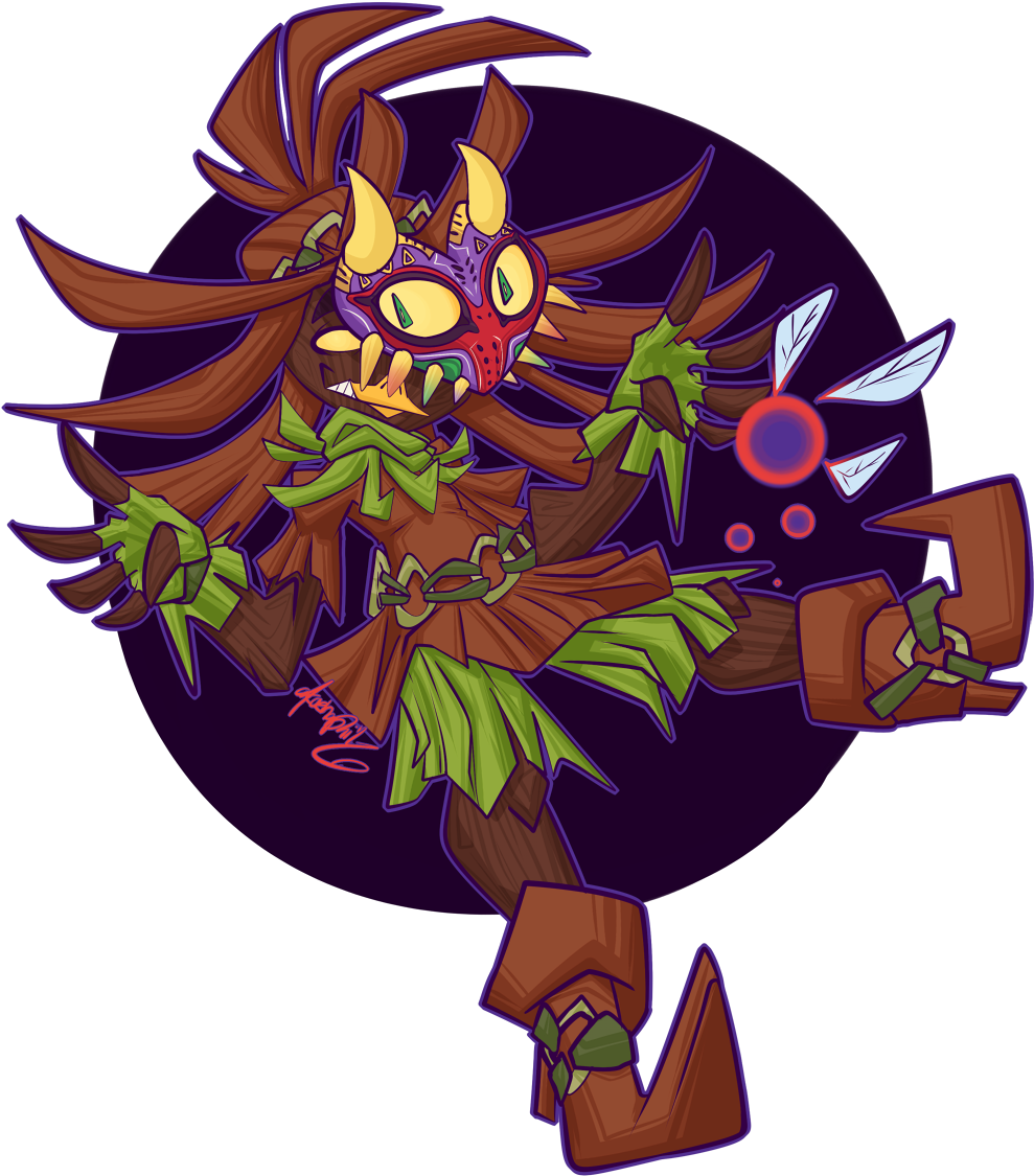 Skull Kid - Cartoon (1064x1200), Png Download