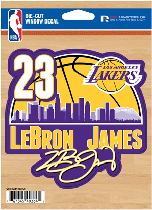 Los Angeles Lakers Lebron James Decal - Lebron Lakers Hd Logo (500x667 ...