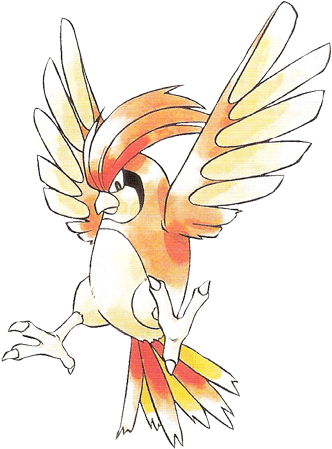 Red Blue Pidgeotto - Pokemon Sugimori Kanto Art Pidgey (350x474), Png ...