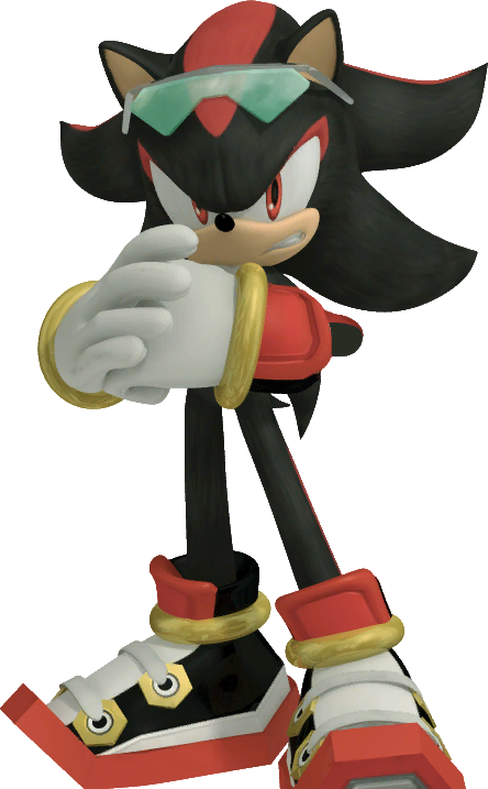 Shadow 1 - Shadow The Hedgehog Sonic Free Riders (444x717), Png Download
