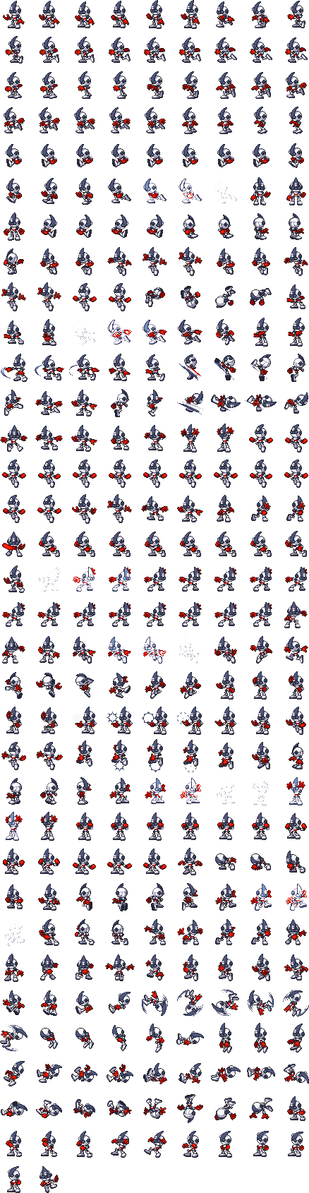 Emerl Shadow - Emerl Shadow Sprites (438x1690), Png Download