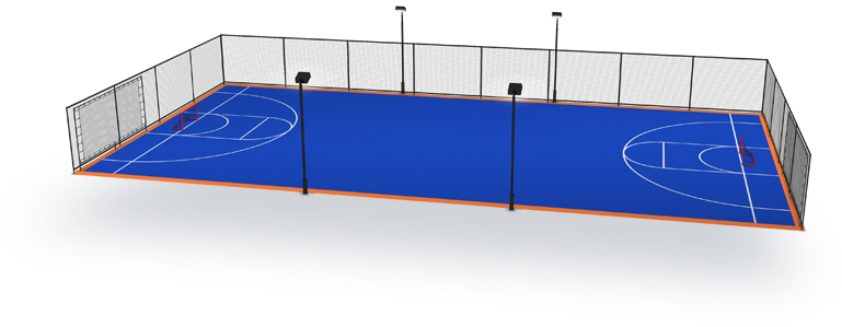 Futsal Futsal - Indoor Futsal Court Design (769x299), Png Download