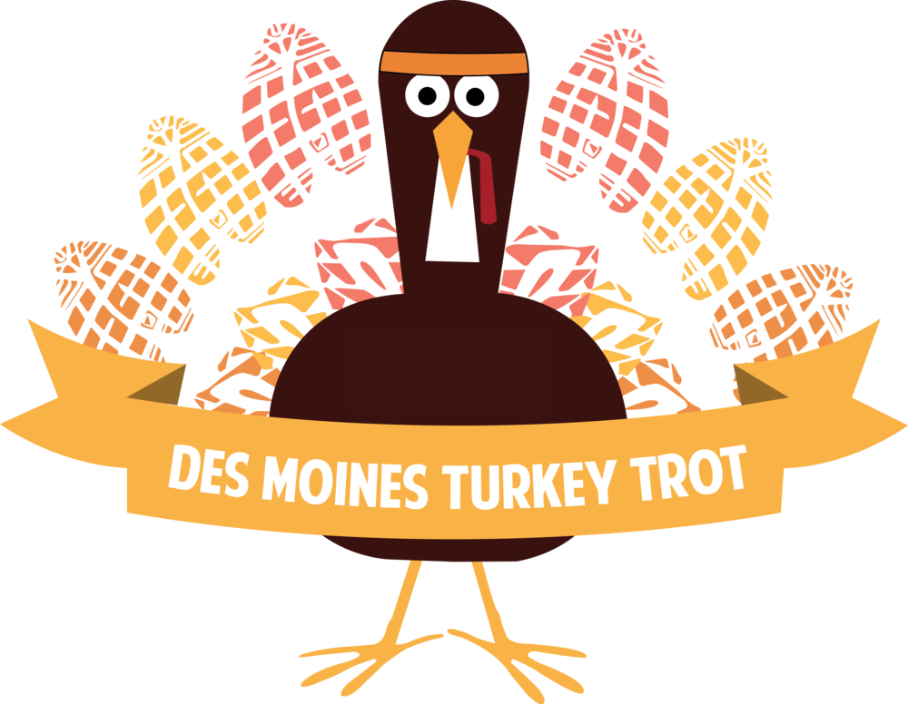 2017 Turkey Trot Vector Logo (1000x776), Png Download