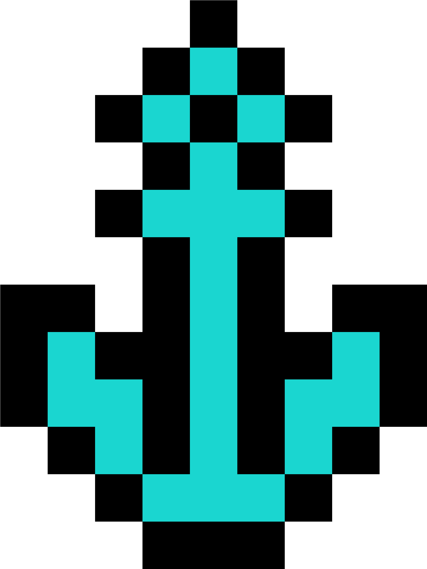 Anchor - Pixel Art Minecraft Diamant (2200x3600), Png Download