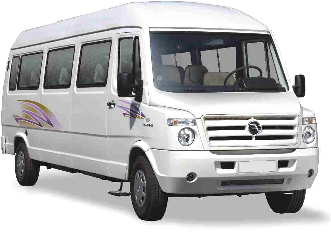 Tempo Traveller White (1172x905), Png Download